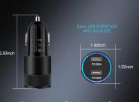 China USB A  Car Charger PD 60W  Smart Phone Mini Car Power Adapter for sale