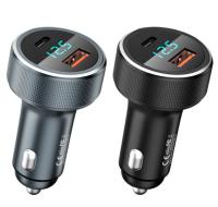 China Customized 2-Port USB Car Charger with Voltage Display OEM Support for sale