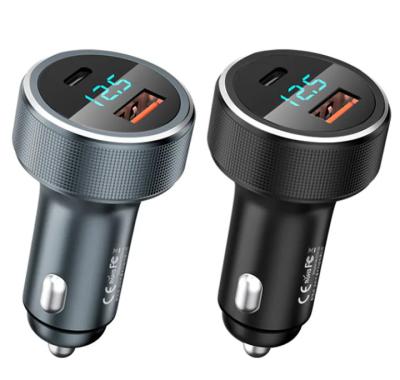 China Customized 2-Port USB Car Charger with Voltage Display OEM Support for sale