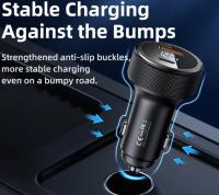 China QC PD Fast Charging USB Car Charger Socket Type C With Digital Display 58.5W for sale
