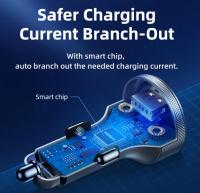 China QC PD Fast Charging USB Car Charger Socket Type C With Digital Display 58.5W for sale