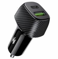 China ABS Carbon Fiber Design Dual USB Car Charger with Customization and OEM Support for sale