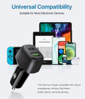 China ABS Carbon Fiber Design Dual USB Car Charger with Customization and OEM Support for sale