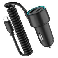 China Type C USB Car Charger 12V Portable PPS Car Charger Smart Charging Travel Adapter for sale