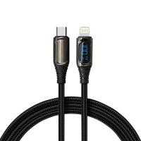China 3A CC60W/CL27W Dual Type-C Braided Cable with Digital Display and Customizable Options for sale