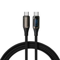 China 3A CC60W/CL27W Dual Type-C Braided Cable with Digital Display and Customizable Options for sale