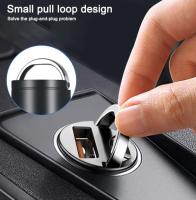 China Car Phone Charger Metal Pull Ring PD30W USB Car Charger Super Fast Charge QC 3.0 for sale