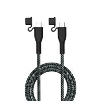 China Customized Braided Charging Cable With Protective Cap Type C To Type C Cable 1M for sale