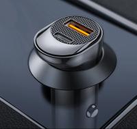 China Metal Silver Pull Ring PD30W Super Fast Car Charger Invisible QC 3.0 Car Charger for sale