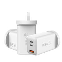 China 3 Port Fast Charging Wall Charger 65W USB C Adapter Wall Charger USB A for sale