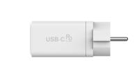 China White 65W 3 Port USB Fast Charger USB C Fast Charging Adapter Wall Charger for sale