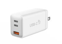 China Foldable 3 Ports Fast Charging Wall Charger 65W USB A USB C Wall Charger for sale