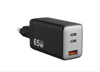China 65W 3 Port USB C Wall Charger Fast Charging USB A GaN Adapter Customized Logo for sale