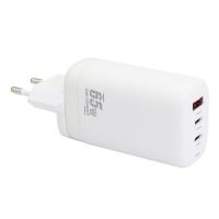 China 65W 3 Port Fast Charging Wall Charger USB C Type C Charger Block For Tablets Phones for sale