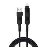 China High Speed Multi Function Charging Cable 4 In 1 Braided Cable USB / Type C To Type C/Lightning for sale