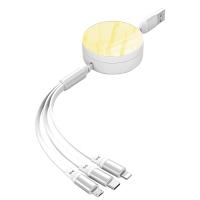China Customized Multi Function Charging Cable TPE 66W 3 In 1 USB Charging Cable  2A / 3A for sale