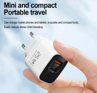 China GaN Charger PD 25W  2 Port USB C Fast Charging Adapter USB C Charger Block for sale