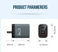 China 67W GaN USB Charger Super Fast Charging Type C Charger PD 3.0 USB C Adapter for sale
