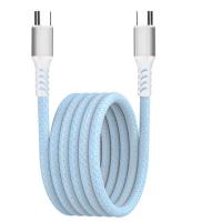 China Magnetic Type  C To Type C 60W / 100W  Nylon Braided Data Cable Iphone Charger Cable for sale