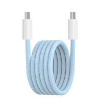 China Aluminum Connector USB C to USB C 60W / 100W Magnetic Braided Charge and Data Cable for Fast Charging for sale