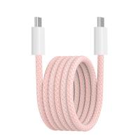 China Aluminum Connector USB C to USB C 60W / 100W Magnetic Braided Charge and Data Cable for Fast Charging for sale