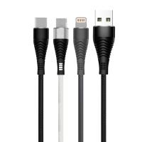 China TPE 1M Charging USBA-C/A-M/A-L USB-C/L 2A Cable Supports Fast Charging and Data Transfer for sale