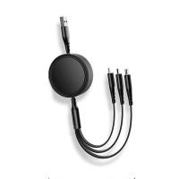 China OEM Support Customized 3 In 1 Data Cable 1.3 M 3A TPE With USBA To Micro To Lighting To Type C For Mobile Phone Charging for sale