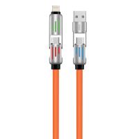 China OEM Supported Multifunctional 3-in-1 Charging Cable for USB Lightning and Type-C Customizable Design for sale
