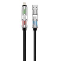 China OEM Supported Multifunctional 3-in-1 Charging Cable for USB Lightning and Type-C Customizable Design for sale