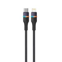 China 1m High Speed Braided Charging Cable CC60W / CL27W 1M 3A for Mobile Phone Charging RGB Light and Customized OEM Support for sale