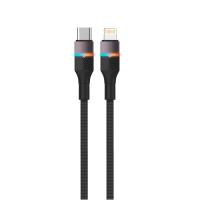 China 1m High Speed Braided Charging Cable CC60W / CL27W 1M 3A for Mobile Phone Charging RGB Light and Customized OEM Support for sale