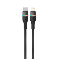 China 1m High Speed Braided Charging Cable CC60W / CL27W 1M 3A for Mobile Phone Charging RGB Light and Customized OEM Support for sale
