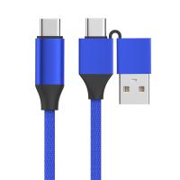 China 2025 Lx Brand  1M Length 2IN1 Braided Charging Cable With 60W Output And 480Mbps Transfer Speed for sale