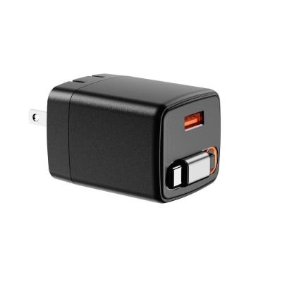 China 65W Type C Retractable Wall Charger Universal Compatibility for Fast USB Charging for sale
