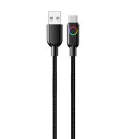 China 60W Braided Charging Cable USB A Type C Lightning 27W With RGB Light for sale