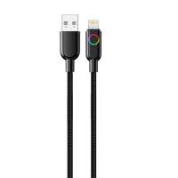 China 60W Braided Charging Cable USB A Type C Lightning 27W With RGB Light for sale