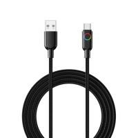 China 60W Braided Charging Cable USB A Type C Lightning 27W With RGB Light for sale