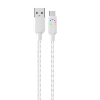 China 5A Type C Braided Charging Cable 3A Lightning 27W USB Cables With RGB Light for sale
