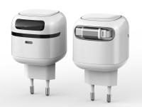 China White ABS Gan Charger With Retractable USB-C Cable  Customized OEM Support for sale