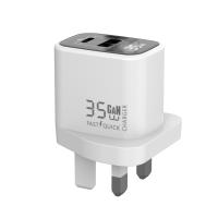 China 35W GaN Fast Charging USB C Charger Block With Digital Display for sale