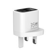 China 35W GaN Fast Charging USB C Charger Block With Digital Display for sale