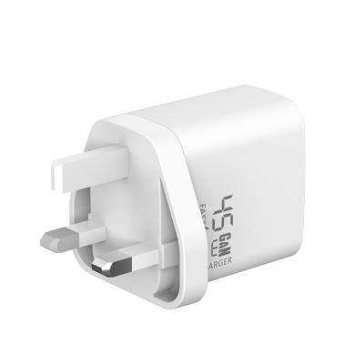 China 45W GaN Fast Charger with Color Display USB-C Adapter for Universal Device Charging ABS Material OEM Support Customized for sale