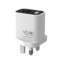 China 45W GaN Fast Charger with Color Display USB-C Adapter for Universal Device Charging ABS Material OEM Support Customized for sale