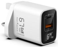 China 2025 Digtal GaN Charger with Real-Time Monitoring and Dual Ports US Plug Foldable Output Voltage 5V DC Clear Control for sale