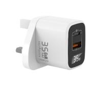 China 2025 Digtal GaN Charger with Real-Time Monitoring and Dual Ports US Plug Foldable Output Voltage 5V DC Clear Control for sale