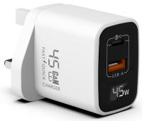 China 2025 Digtal GaN Charger with Real-Time Monitoring and Dual Ports US Plug Foldable Output Voltage 5V DC Clear Control for sale