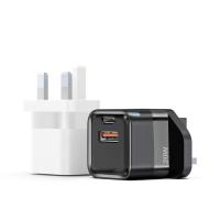 China PD20W A+C GaN Fast Charger Multi-Port Compatibility ABS Customized for sale