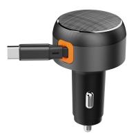 China 30w Mini Design Private Mold Car Charger With Retractable Cable - Fast Charging for sale