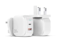 China LumiCharge Dual LED Charger Dual USB-A & USB-C Ports with Smart Power Indicator Lights for sale