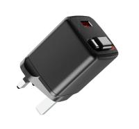 China NexCharge 2-in-1 Wired Adapter – USB-A (12W) + USB-C (18W PD) Simultaneous Charging for sale